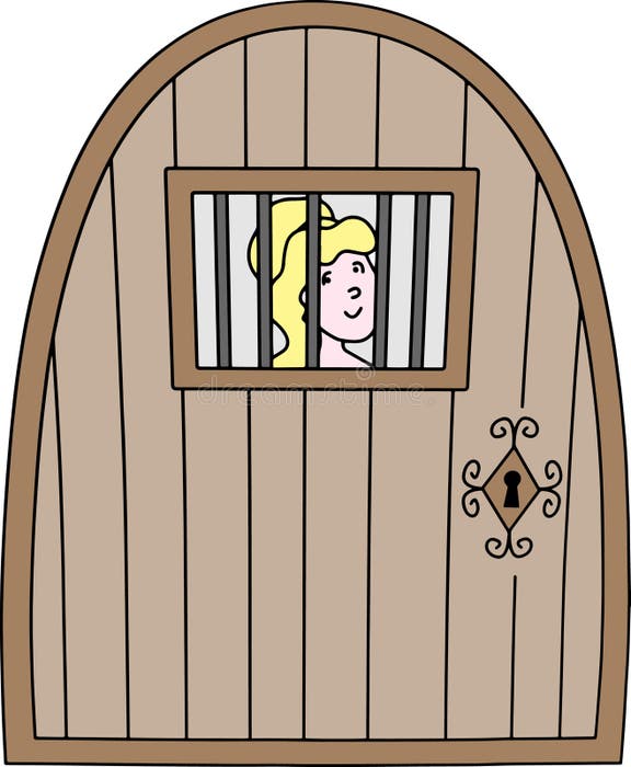 Princess Locked in a Prison Stock Vector - Illustration of graphic ...
