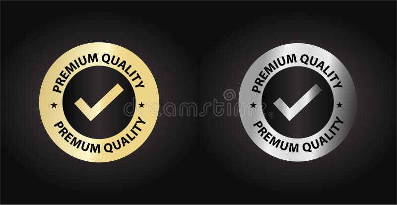 Premium Quality Logo with Tick Mark Vector Illustrationj Stock Vector ...