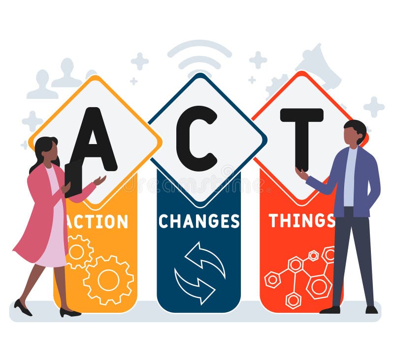 ACT - Action Changes Things Acronym Business Concept Background. Stock ...