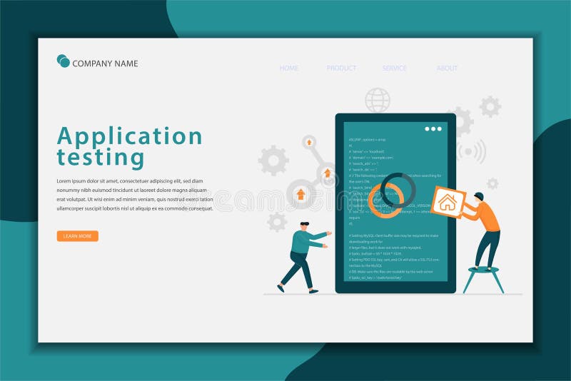 People Testing Process Application Illustration Concept Stock ...
