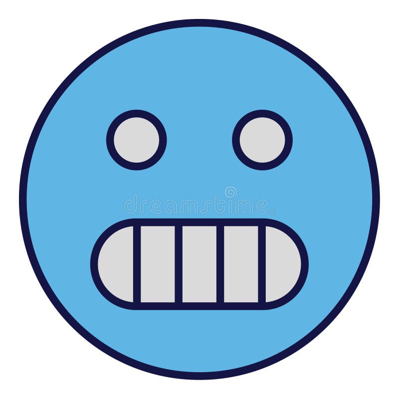 Filled Color Outline Icon for Emoji Face. Stock Vector - Illustration ...