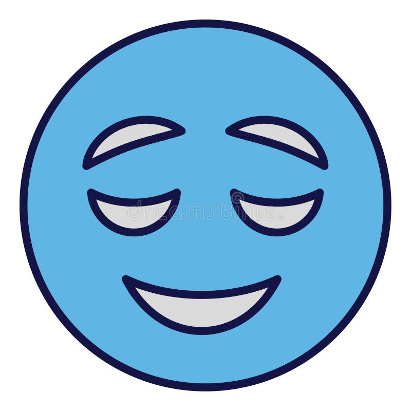 Filled Color Outline Icon for Emoji Face. Stock Vector - Illustration ...