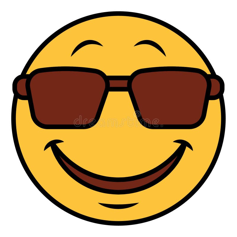 Filled Color Outline Icon for Emoji Face. Stock Vector - Illustration ...