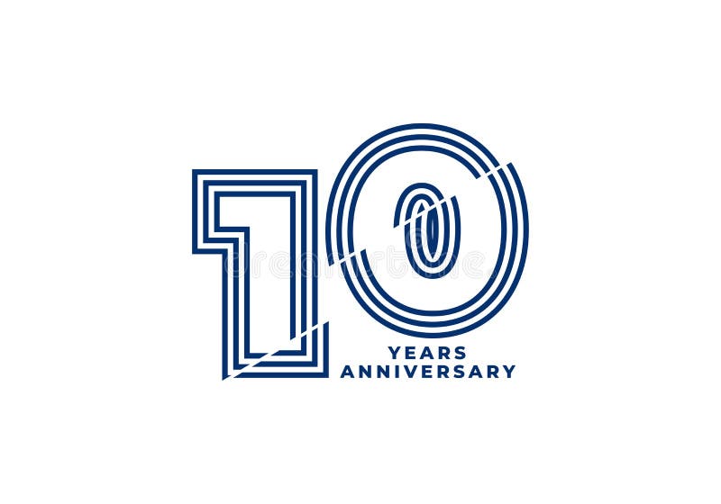 10th Anniversary Logo Blue Years Stock Illustrations – 303 10th ...
