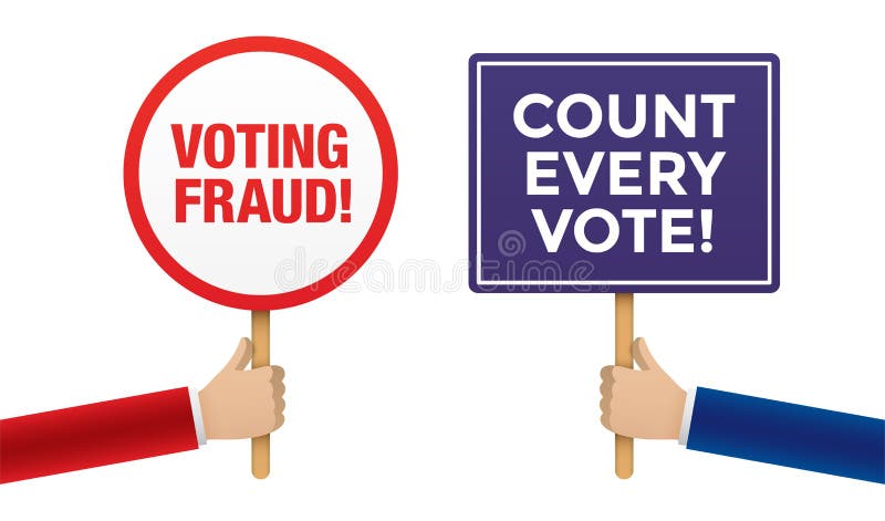 Hands Holding Placards with Political Messages. Stock Vector ...