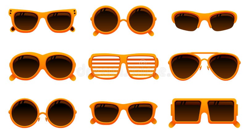 Funky sunglasses icons stock vector. Illustration of lens - 30817376