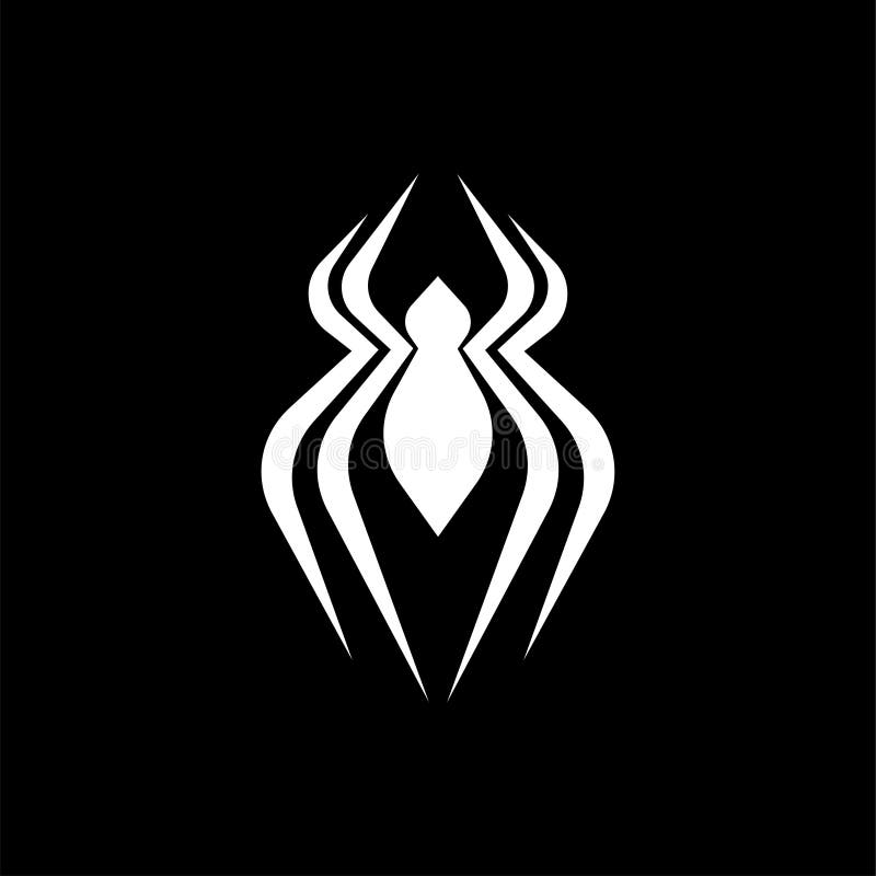 Abstract Spider Logo Icon Black Design Stock Illustration ...