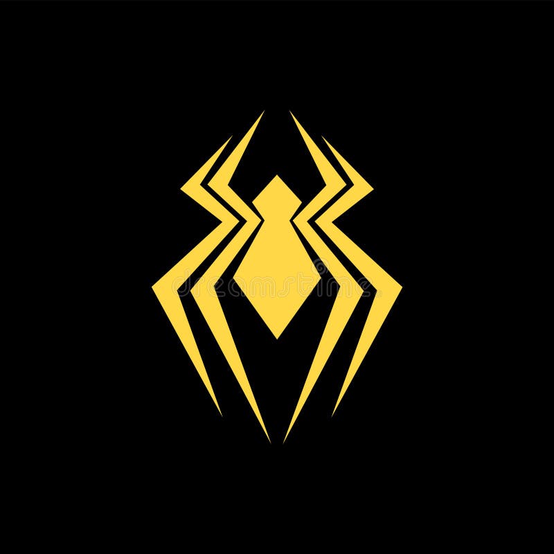 Abstract Gold Spider with Vector Icon Design Stock Vector ...