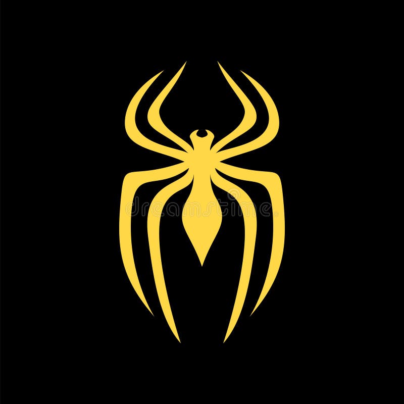 Abstract Gold Spider with Vector Icon Design Stock Vector ...