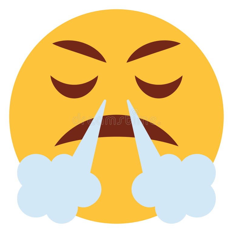 Flat Color Icon for Emoji Face. Stock Vector - Illustration of angry ...