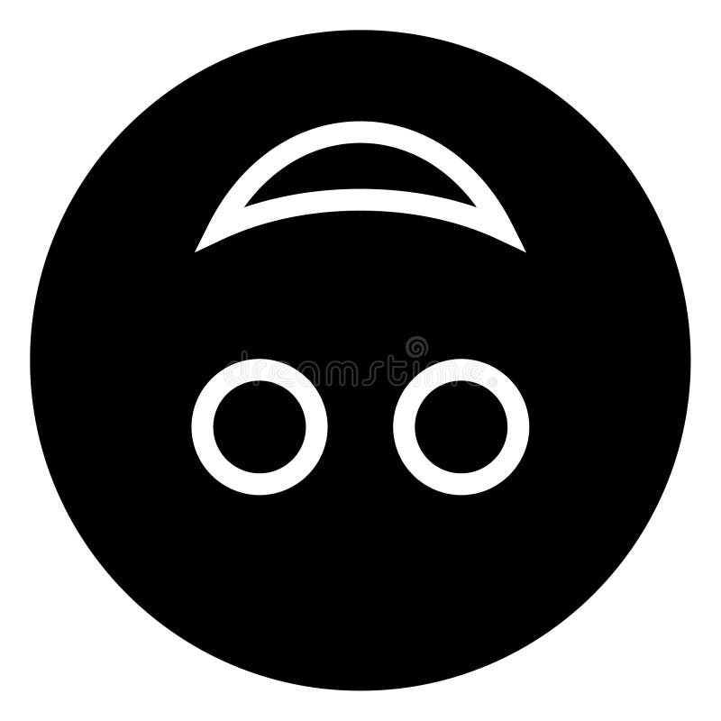 Glyph icon for emoji face. stock vector. Illustration of icon - 201533331