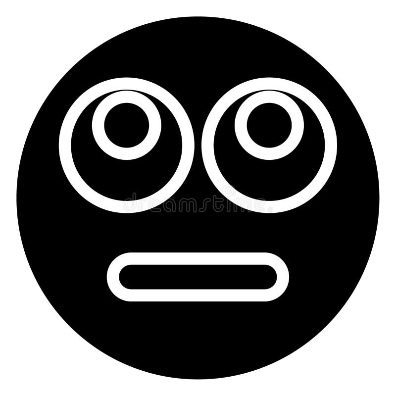 Glyph icon for emoji face. stock vector. Illustration of smiley - 201533083