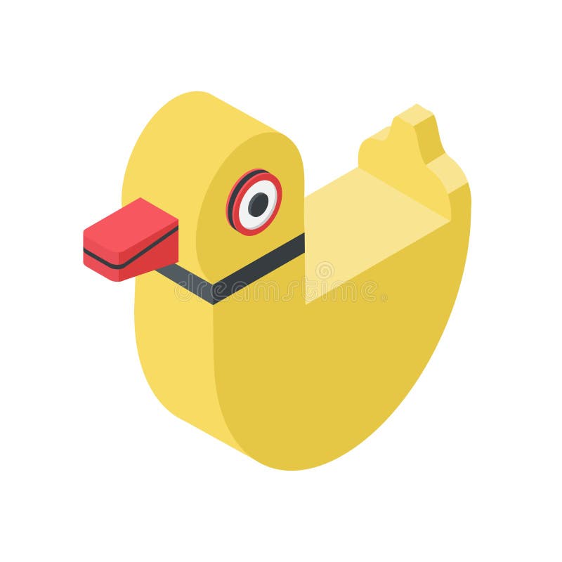 Duck Isometric Icon - Vector Illustration Stock Vector - Illustration ...