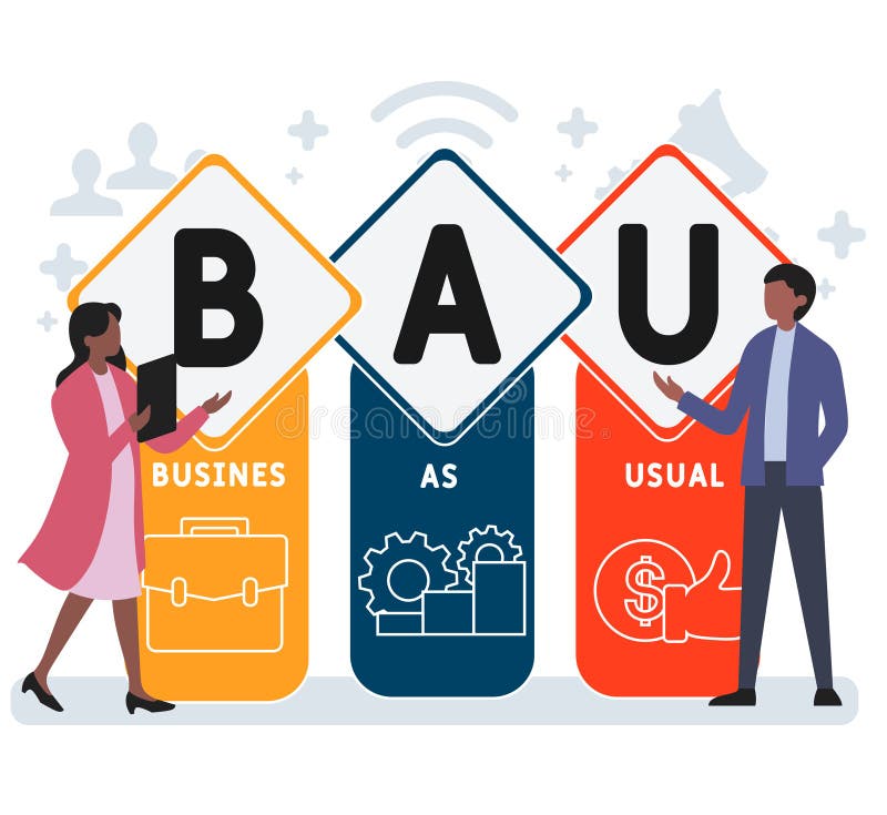 BAU - Business As Usual. Business Concept Background Stock Vector ...
