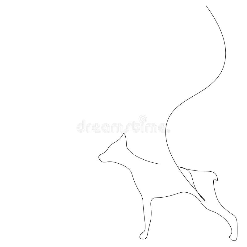 One Line Walking Dog Stock Illustrations – 216 One Line Walking Dog ...