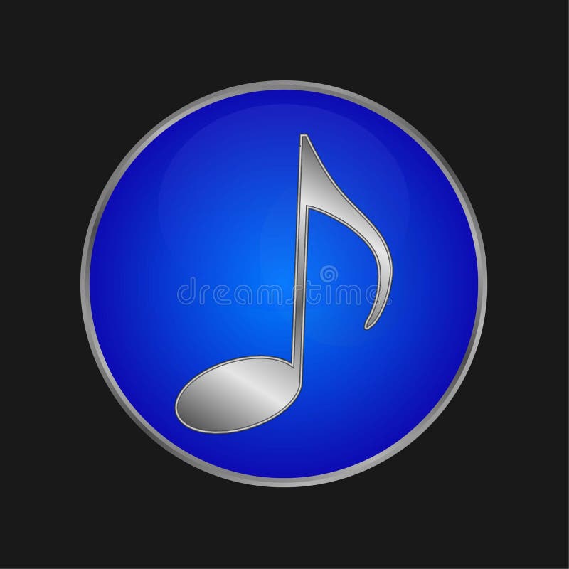 Circular music note icon stock vector. Illustration of music - 202331824