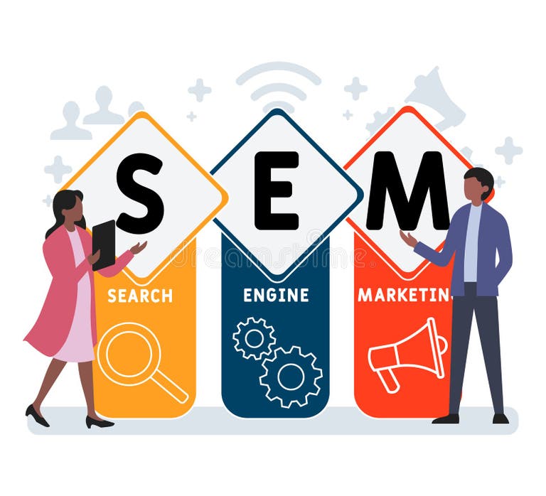 SEM - Search Engine Marketing Acronym, Business Concept. Stock Vector ...