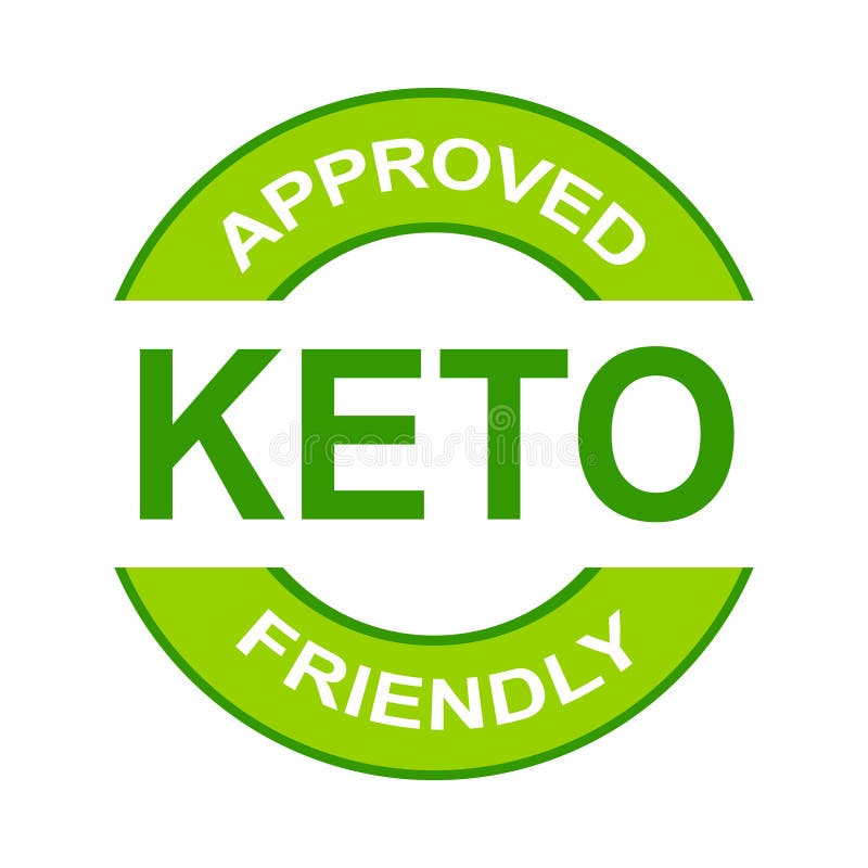 Keto Approved Friendly Stamp. Ketogenic Diet. Love Keto. Green Round ...