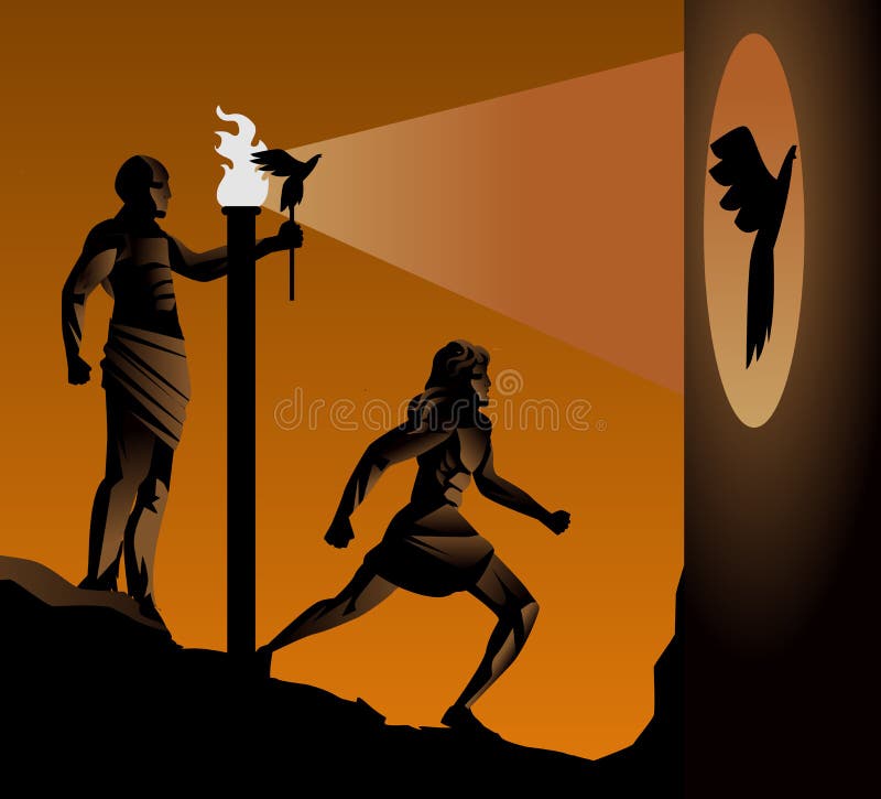 Plato Philosophy Allegory of the Cave Stock Vector - Illustration of ...