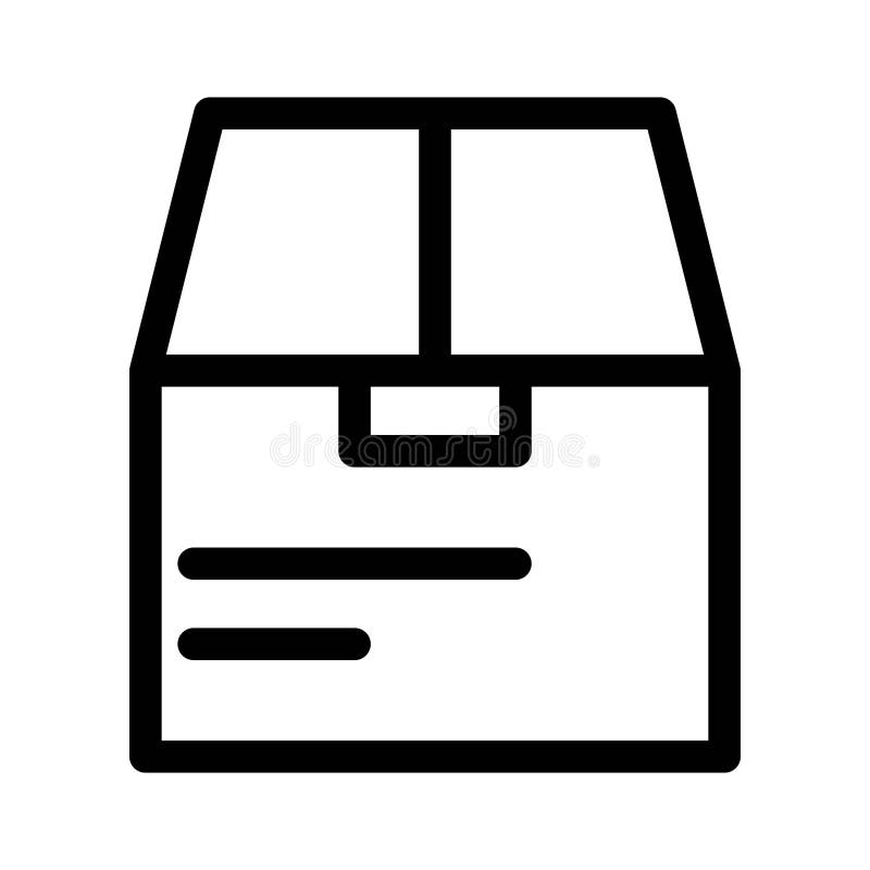 Box Icon on White Background. High Quality Black Pictogram for Website ...