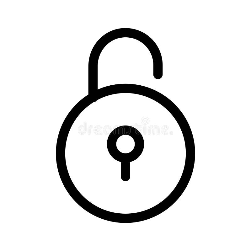 Open Lock Icon, Padlock Icon for Financial Websites and Apps Stock ...