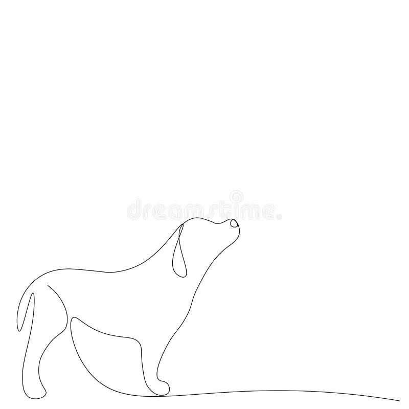 One Line Walking Dog Stock Illustrations – 216 One Line Walking Dog ...
