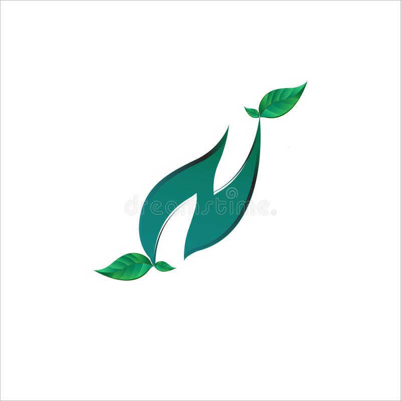 Vector Illustration of Symbol `N` Nature with Green N Letter and ...