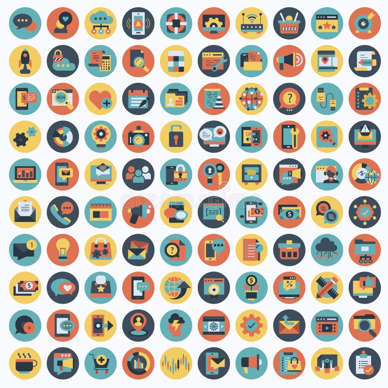 Business and Management Icon Set for Websites and Mobile Applications ...