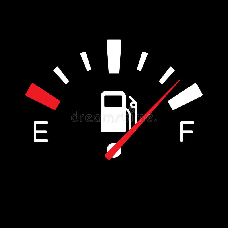 Fuel Tank Dial Gage Sign. Transportation Petrol Level Indicator Symbol ...