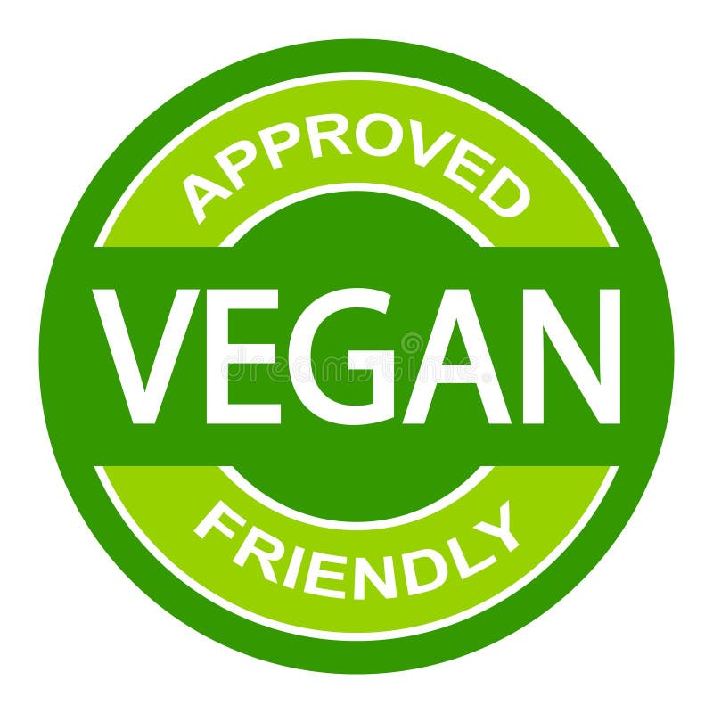 Vegan. Plant Based Vegeterian Food Product Label. Green Round Stamp ...