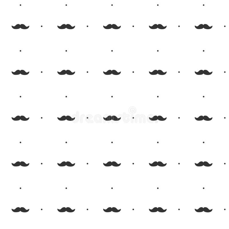 Pattern Simple Christmas Santa Mustache Stock Vector - Illustration of ...