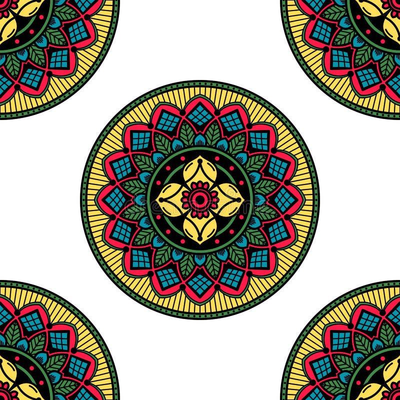 Hand drawn round ornament stock illustration. Illustration of ...