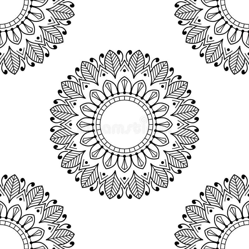 Flower-shaped mandala stock illustration. Illustration of isolated ...