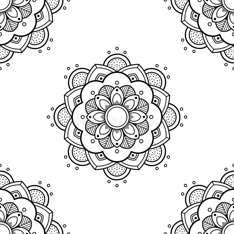 Flower-shaped mandala stock illustration. Illustration of decorative ...