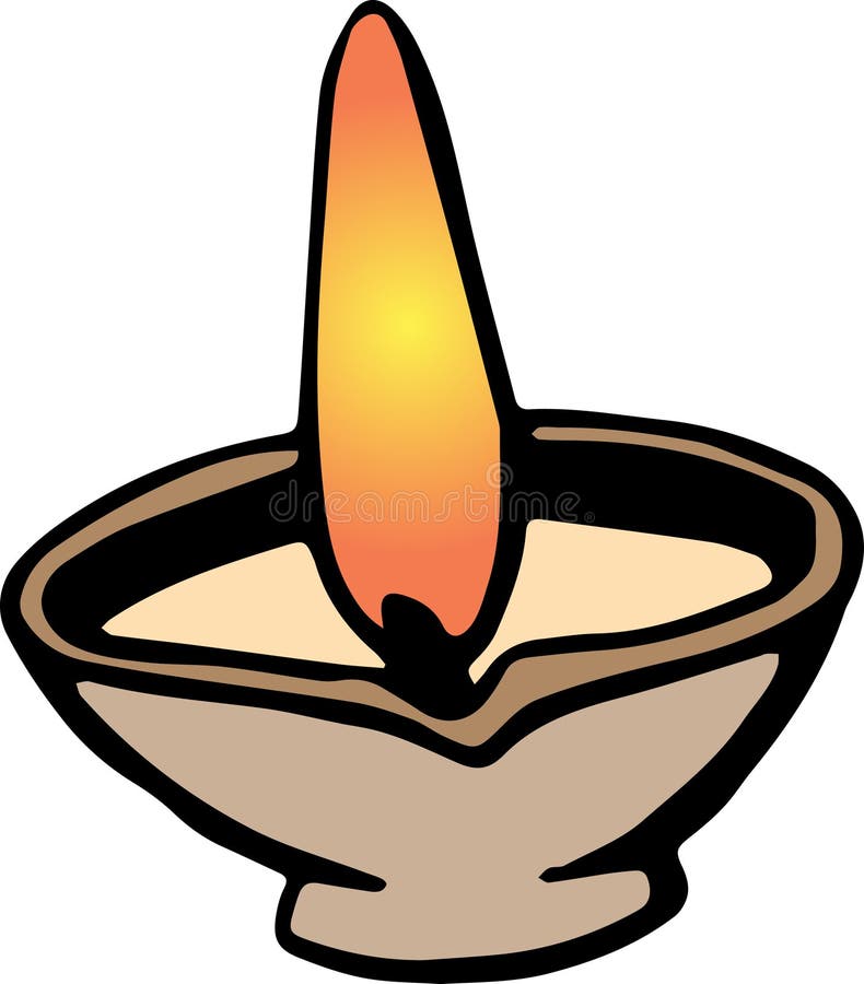 Clay Lamp Illustration on White Stock Vector - Illustration of ...