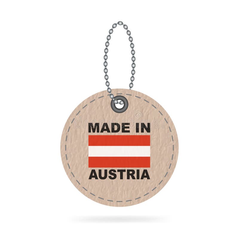 Made in Austria Tag, Paper Label, 3d Vector Illustration Stock Vector ...