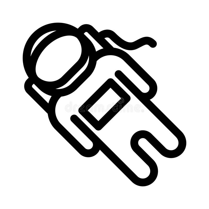 Astronaut Icon on White Background. Vector Concept Illustration for ...