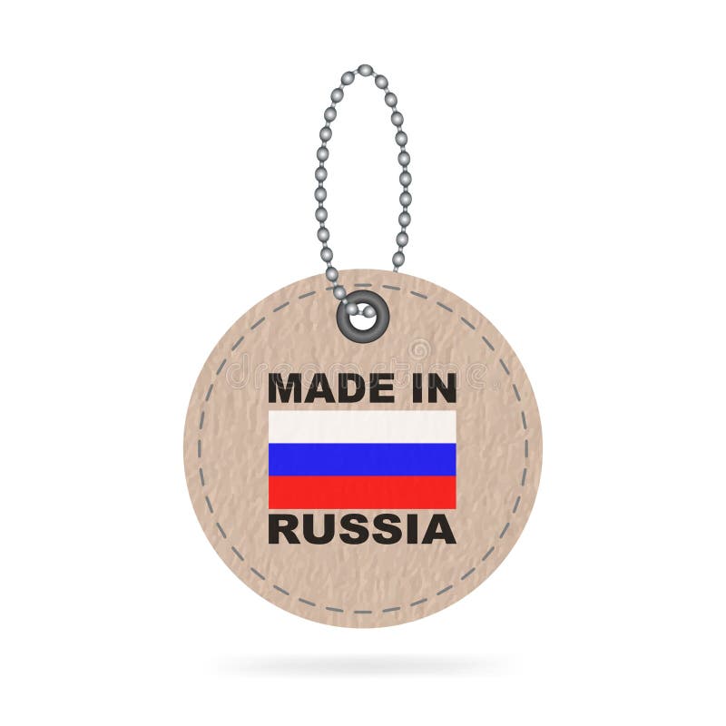 Made in Russia Tag, Paper Label, 3d Vector Illustration Stock Vector ...