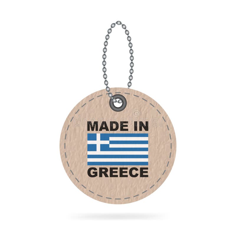 Made in Greece Tag, Paper Label, 3d Vector Illustration Stock Vector ...