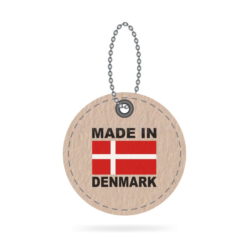 Made in Denmark Tag, Paper Label, 3d Vector Illustration Stock Vector ...