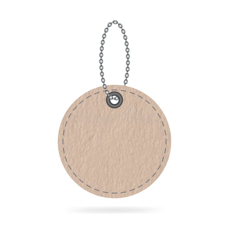 Round Blank Paper Sale Tag Label with String, 3d Vector Illustration ...