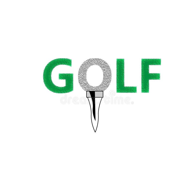 Golf Tee and Ball Icon Nice Color. Stock Illustration - Illustration of ...
