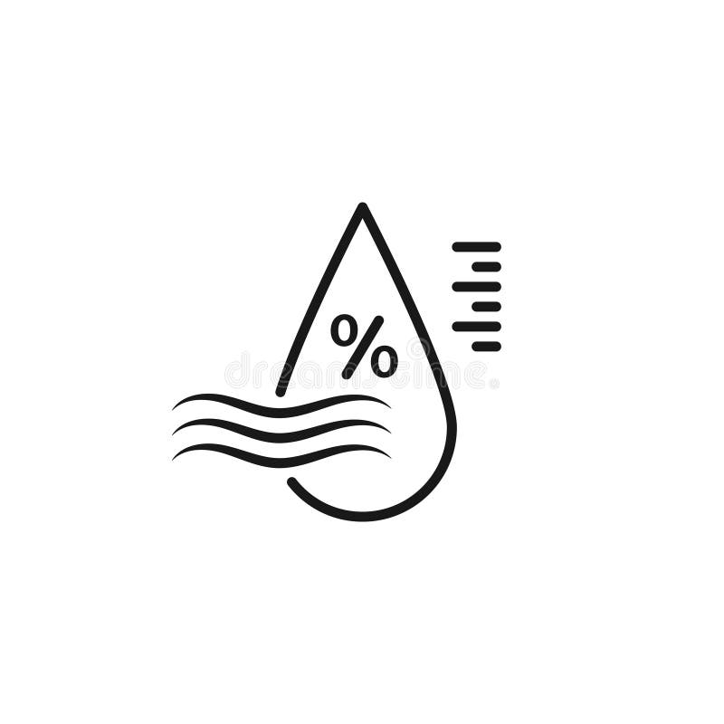 Humidity in Air Percentage Icon Stock Vector - Illustration of humid ...