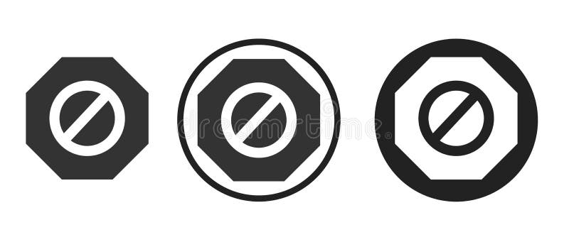 No Paking Icon . Web Icon Set Stock Illustration - Illustration of ...