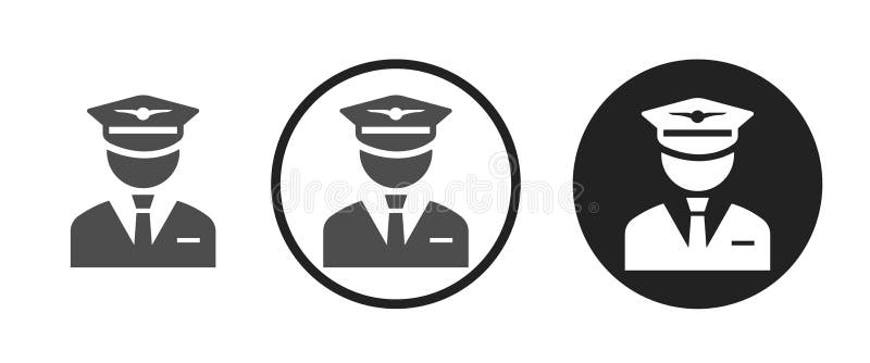 Pilot icon . web icon set stock vector. Illustration of blimp - 205421359