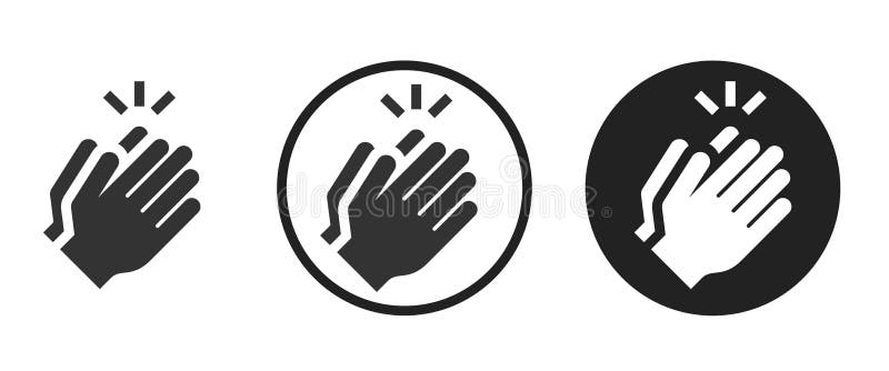 Clap Icon . Web Icon Set . Icons Collection. Simple Illustration. Stock ...