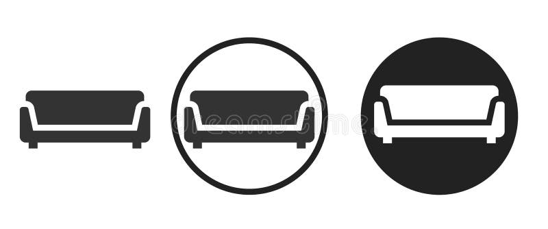 Sofa Icon . Web Icon Set . Icons Collection. Simple Illustration. Stock ...