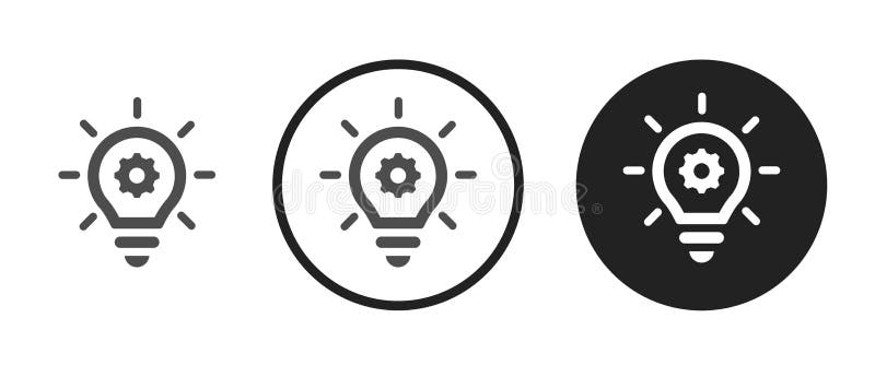 Light Bulb Icon . Web Icon Set Stock Illustration - Illustration of ...