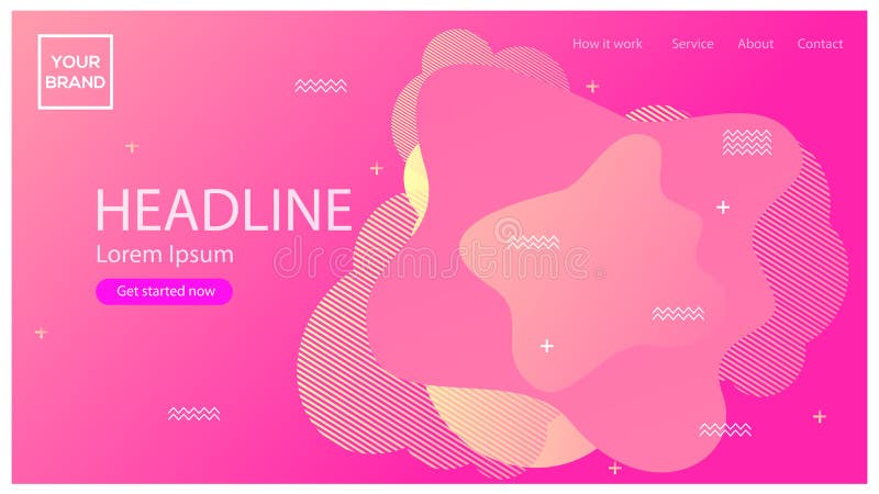 Minimalist Landing Page Design Template Stock Vector - Illustration of ...