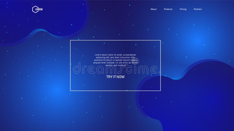 Galaxy Element Landing Page Design Template Stock Vector - Illustration ...